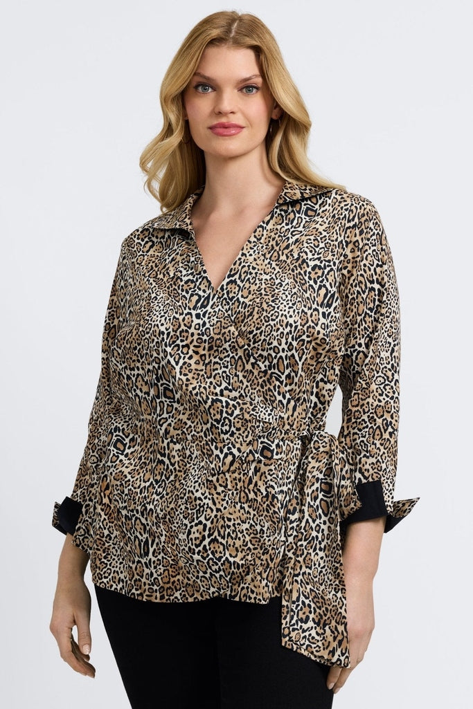 Salina Plus Playful Animal Long Sleeve Shirt – Foxcroft