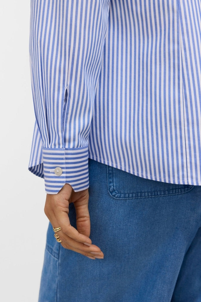 Dianna No Iron Pinpoint Stripe Long Sleeve Shirt